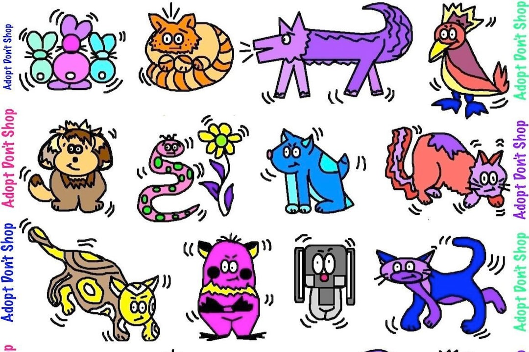 Animal Rescue Designs That Are Keith Haring Inspired, Choose From a ...