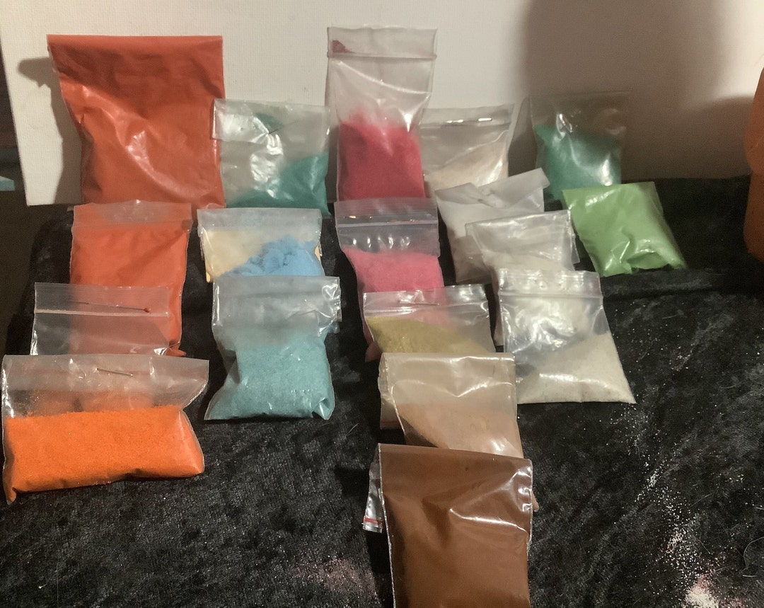 18 Small Packets of Vintage Sand, Different Colors, Perfect for ...