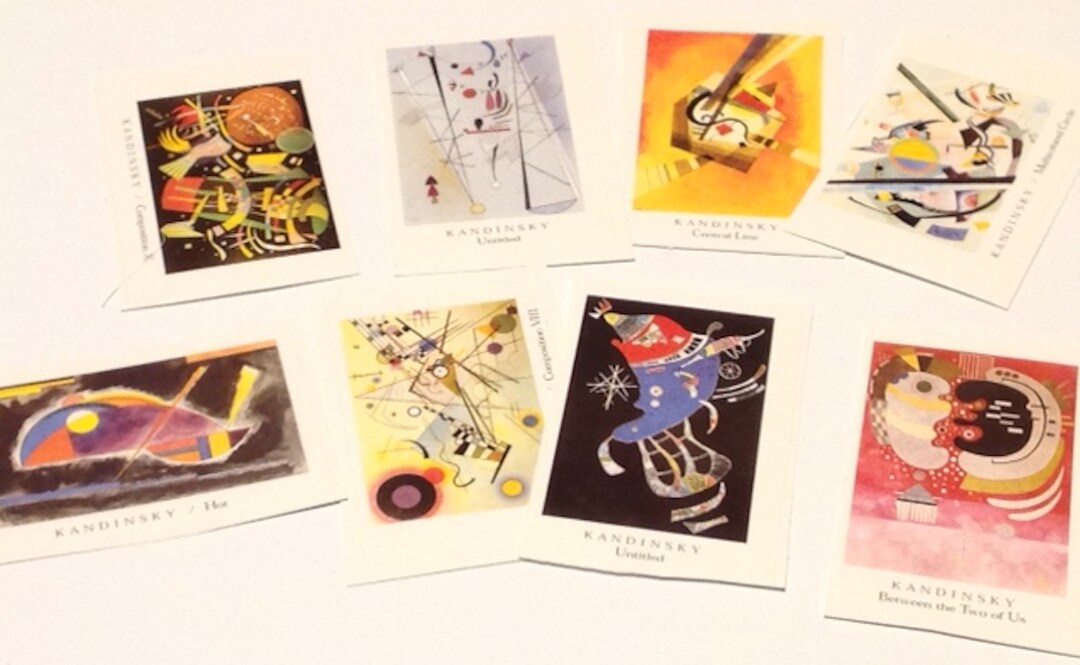 16 Kandinsky Paintings Stickers,planner Sized, Gift for Art Teacher ...
