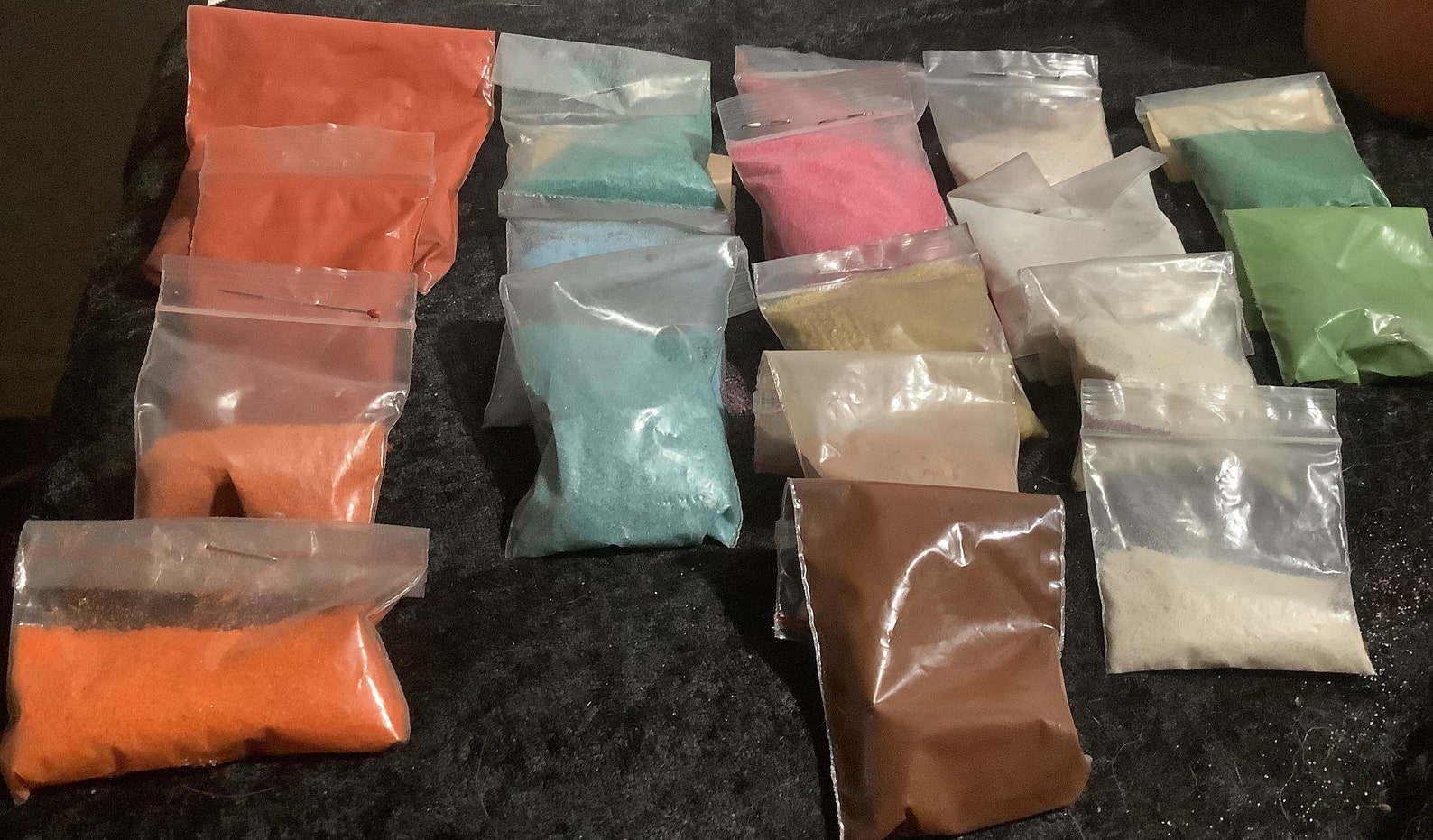 18 Small Packets of Vintage Sand, Different Colors, Perfect for ...