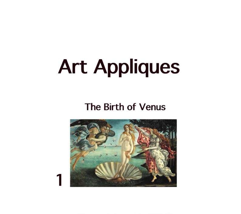 Birth of Venus by Botticelli, Iron-on Appliqués: Art - Cotton Patches ...