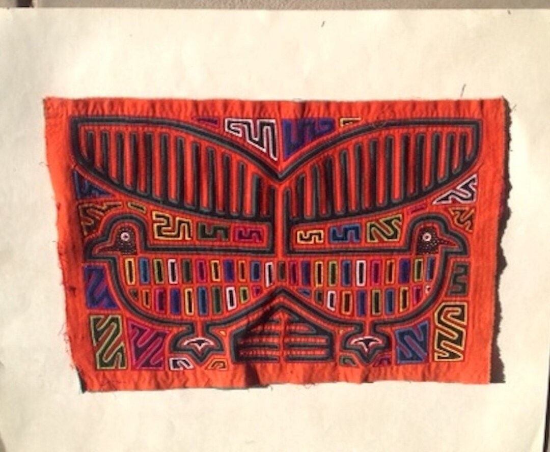 Kuna Geometric Traditional Mola Applique Hand Stitched Textile - Etsy