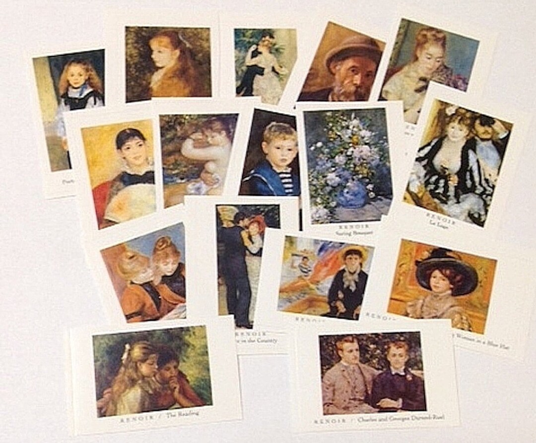 16 Renoir Paintings Stickers,planner Sized, Art Teacher,artist ...