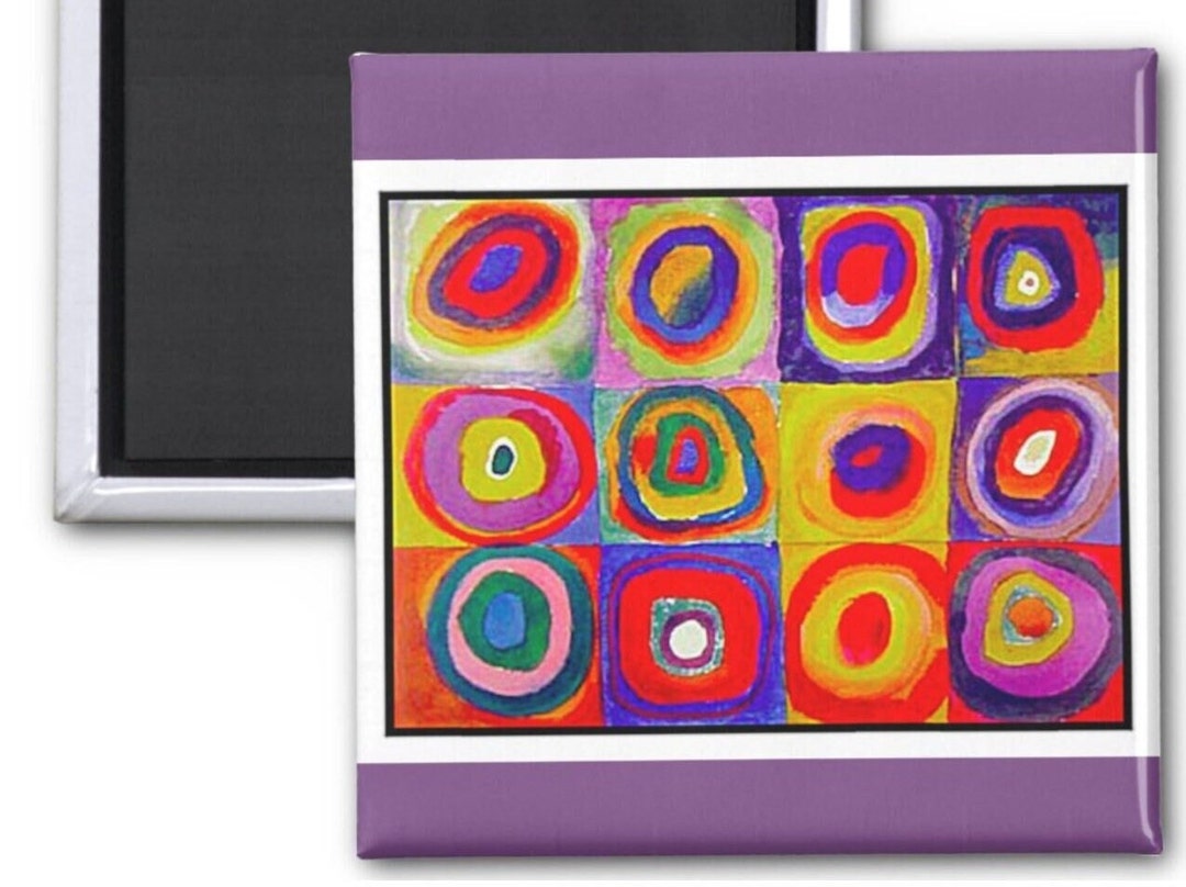 Concentric Circles, Color Study by Kandinsky, Art Magnet, Gift for Men ...