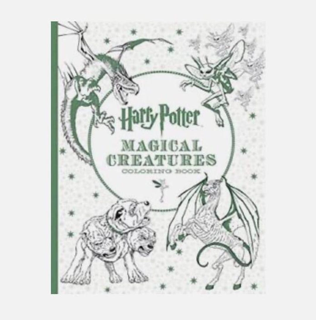 Harry Potter Magical Creatures Coloring Book, Recycled Book - Etsy