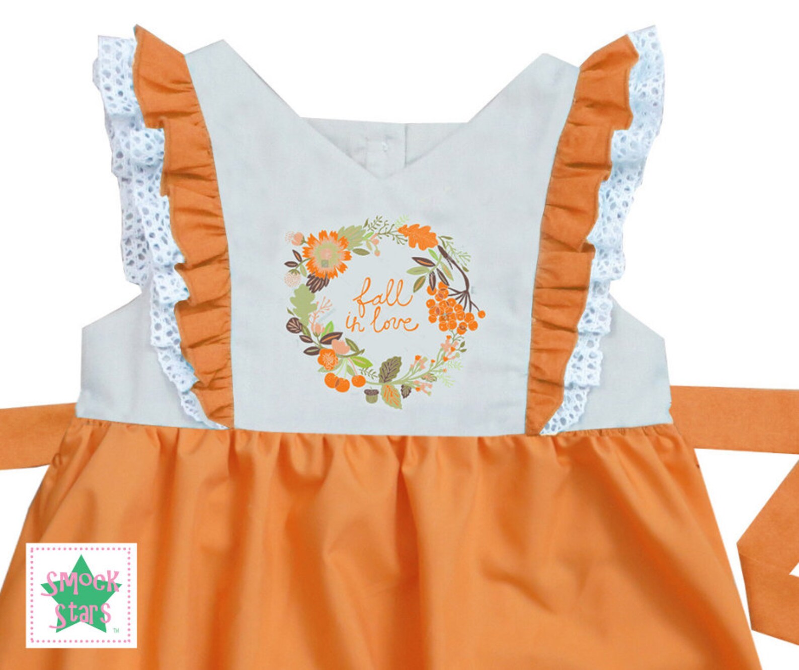 Fall Dress, Fall Pinafore, Smocked Fall Dresses, Smocked Pumpkin - Etsy