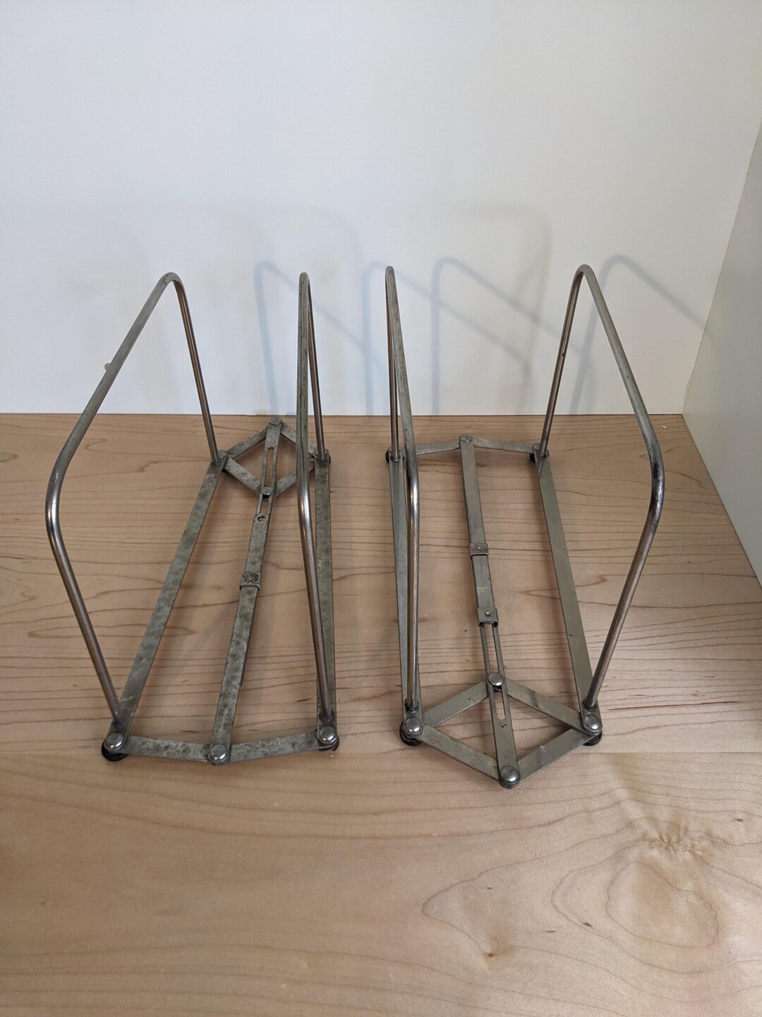 Vintage Metal Fabric Bolt Stand Holders Set of 2 Collapsible - Etsy