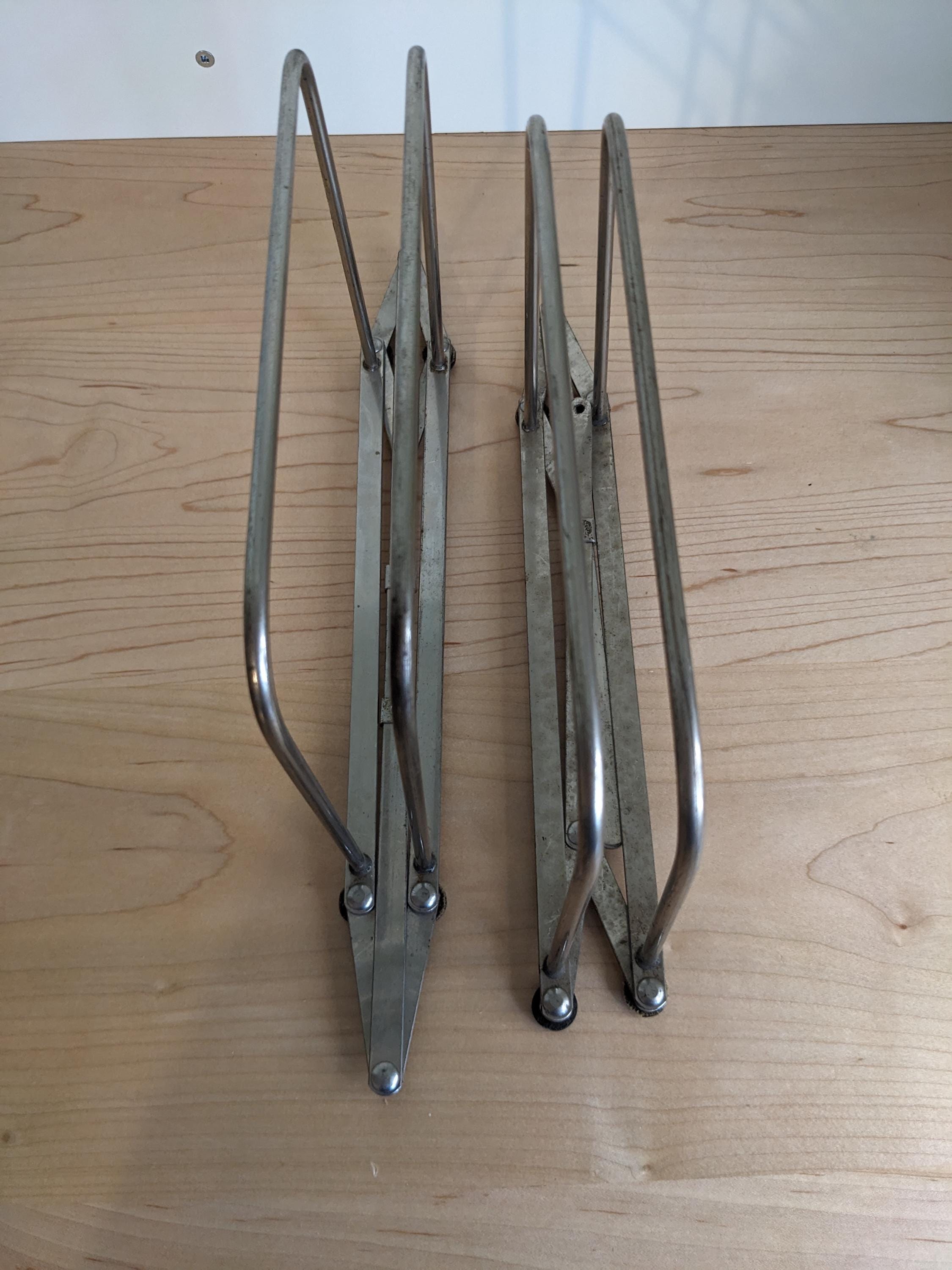 Vintage Metal Fabric Bolt Stand Holders Set of 2 Collapsible - Etsy