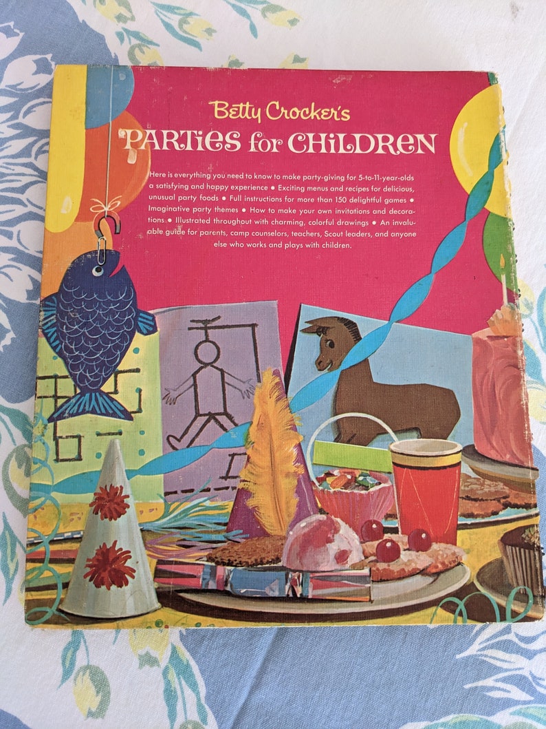 1964 Betty Crocker Parties for Children Vintage Cookbook 3rd Printing ...