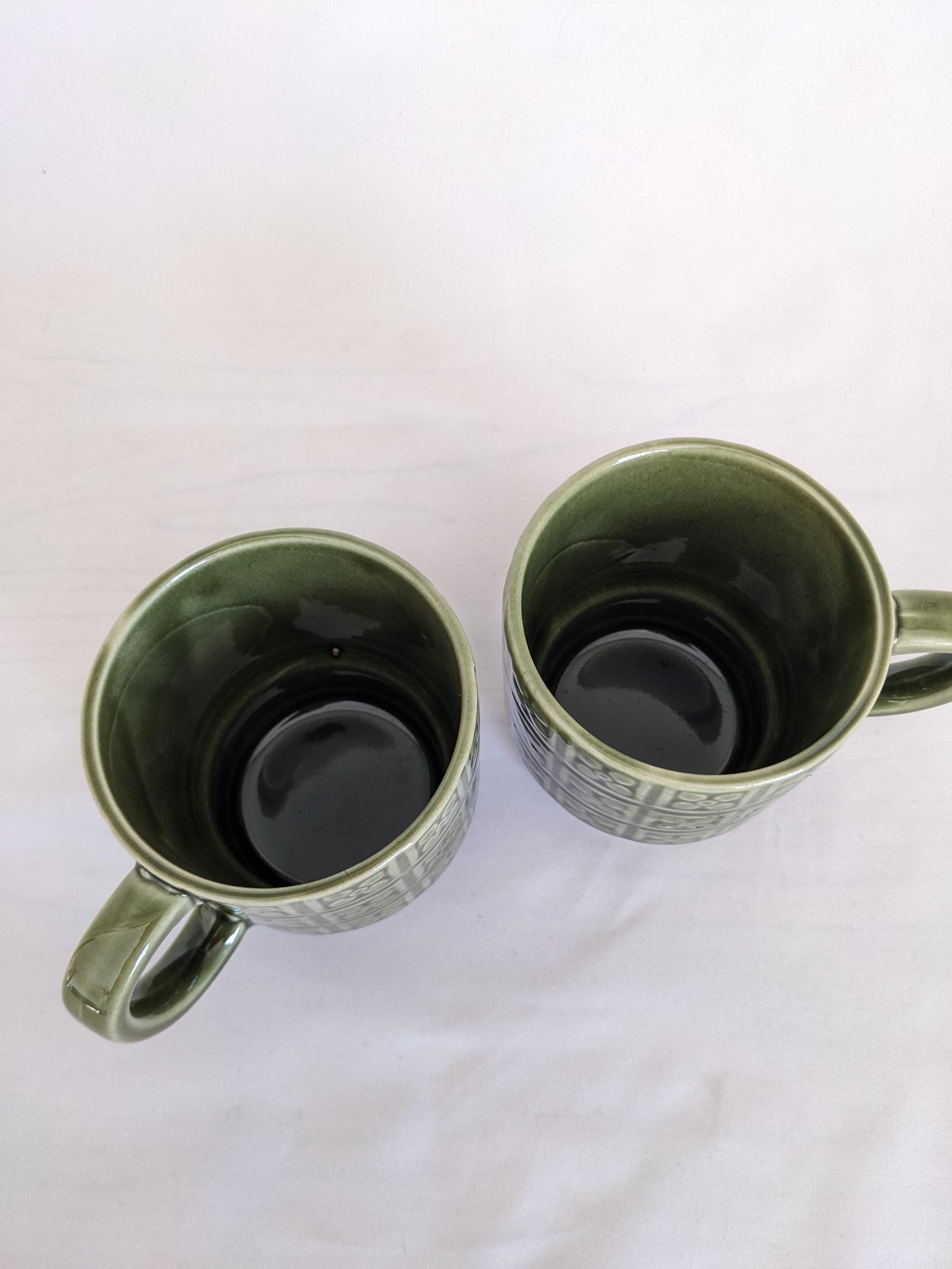 Vintage Stackable Nesting Mugs Set of 2 - Etsy
