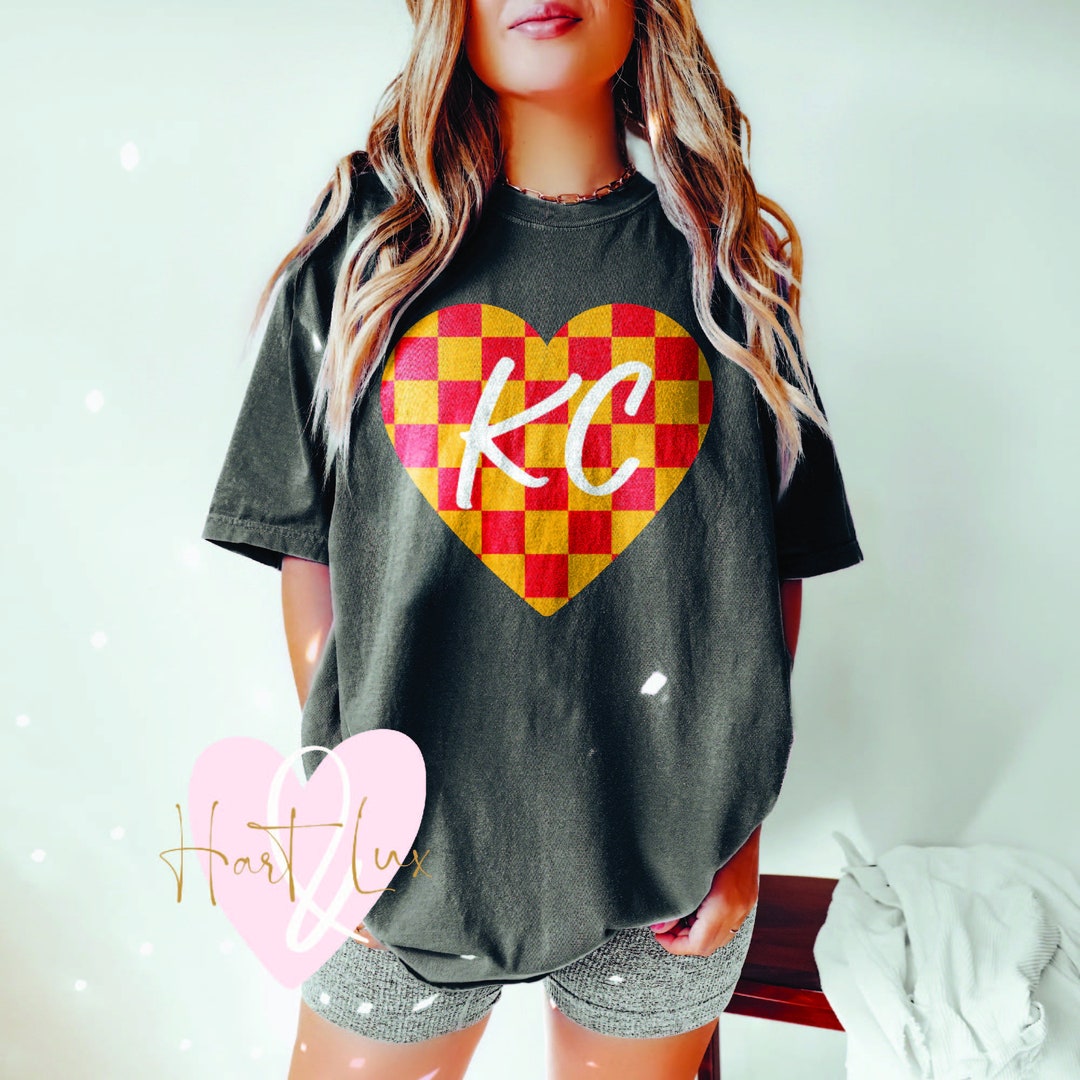 KC Football PNG Kansas City Digital Download Checkered Heart AFC ...