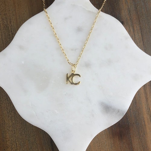Kansas City Necklace small KC Pendant Necklace - Etsy