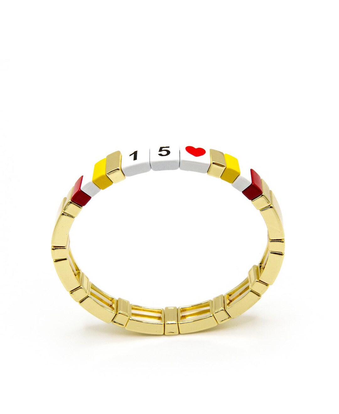 15 Tile Bracelet Mahomes Kansas City Gift Gameday Stretch Bracelet Red ...