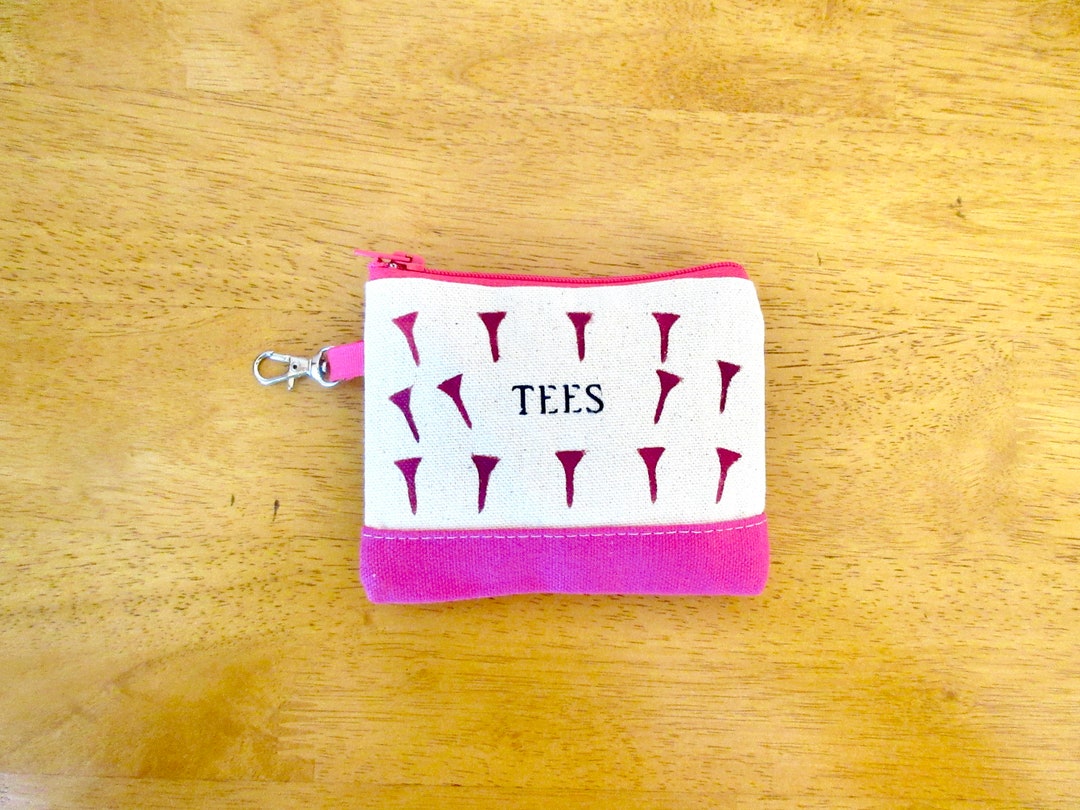 Tee golf pouch handmade, clip on bag, 4 x 4 1/2" - Etsy Österreich
