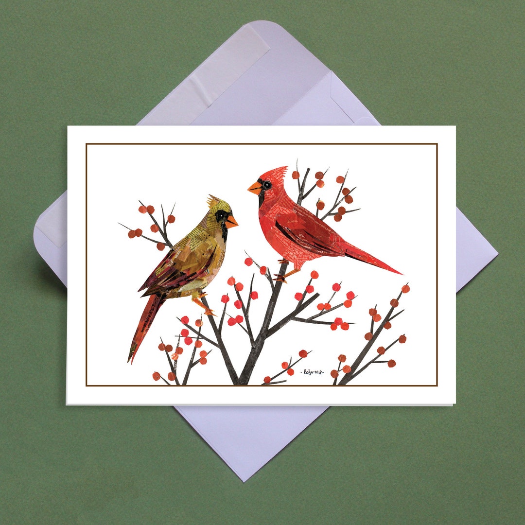 A Pair of Cardinals - Greeting Card - Etsy