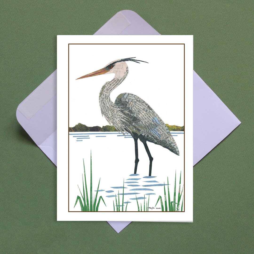 Great Blue Heron - Greeting Card - Etsy
