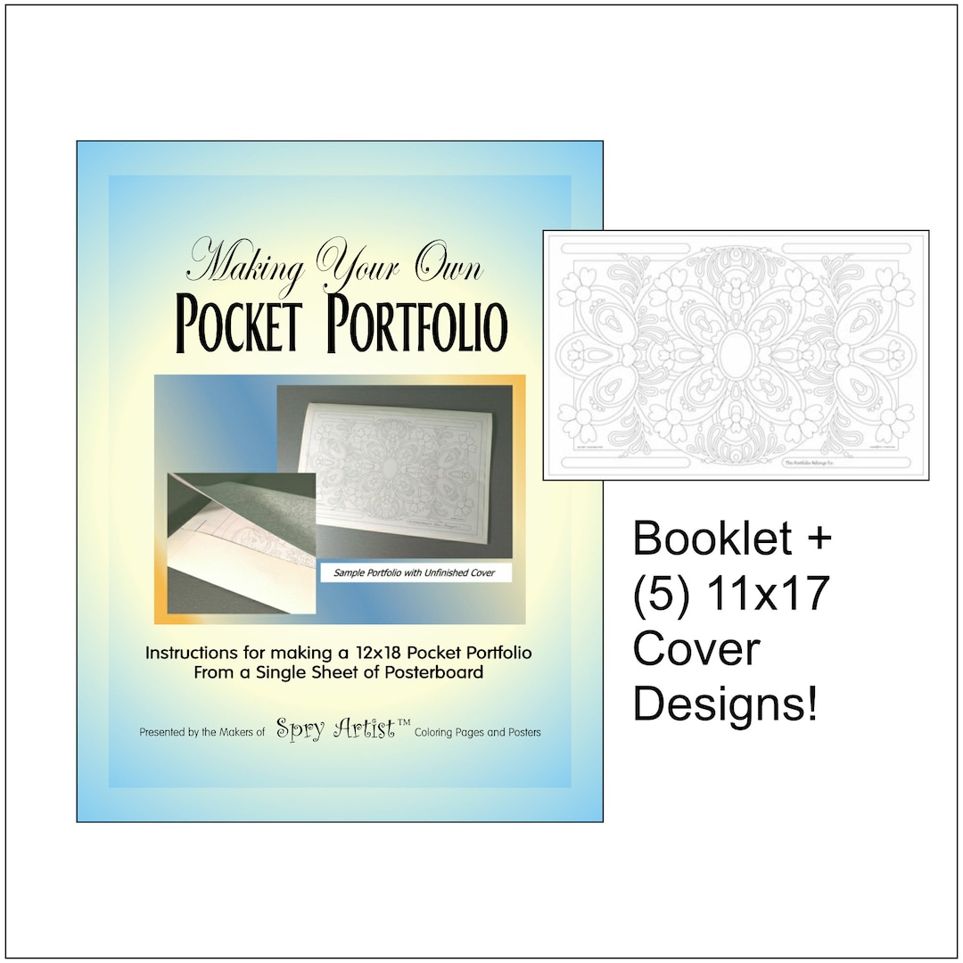 Make Your Own Pocket Portfolio_ PRINTABLE Instructions + (5) 11x17 ...