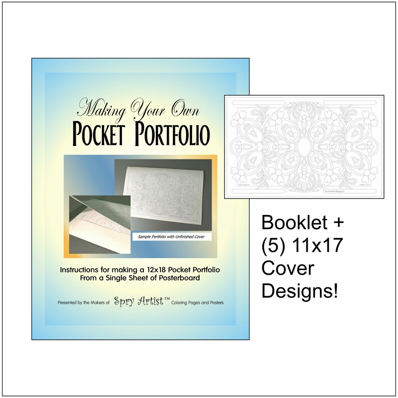 Make Your Own Pocket Portfolio_ PRINTABLE Instructions + (5) 11x17 ...