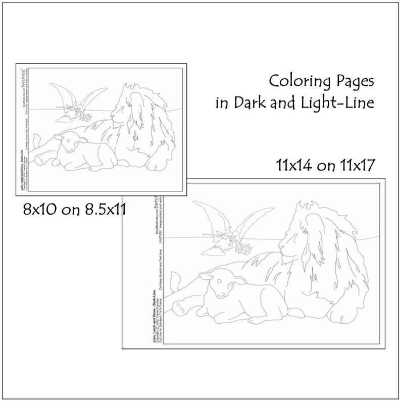 Lion and the Lamb PRINTABLE Pack - Postcard, (2) 4-fold Cards, Matching ...