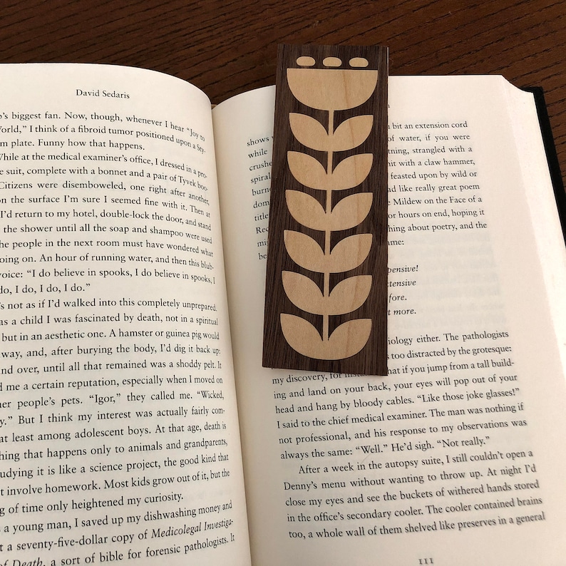 Scandinavian Style Wood Veneer Bookmark - Etsy