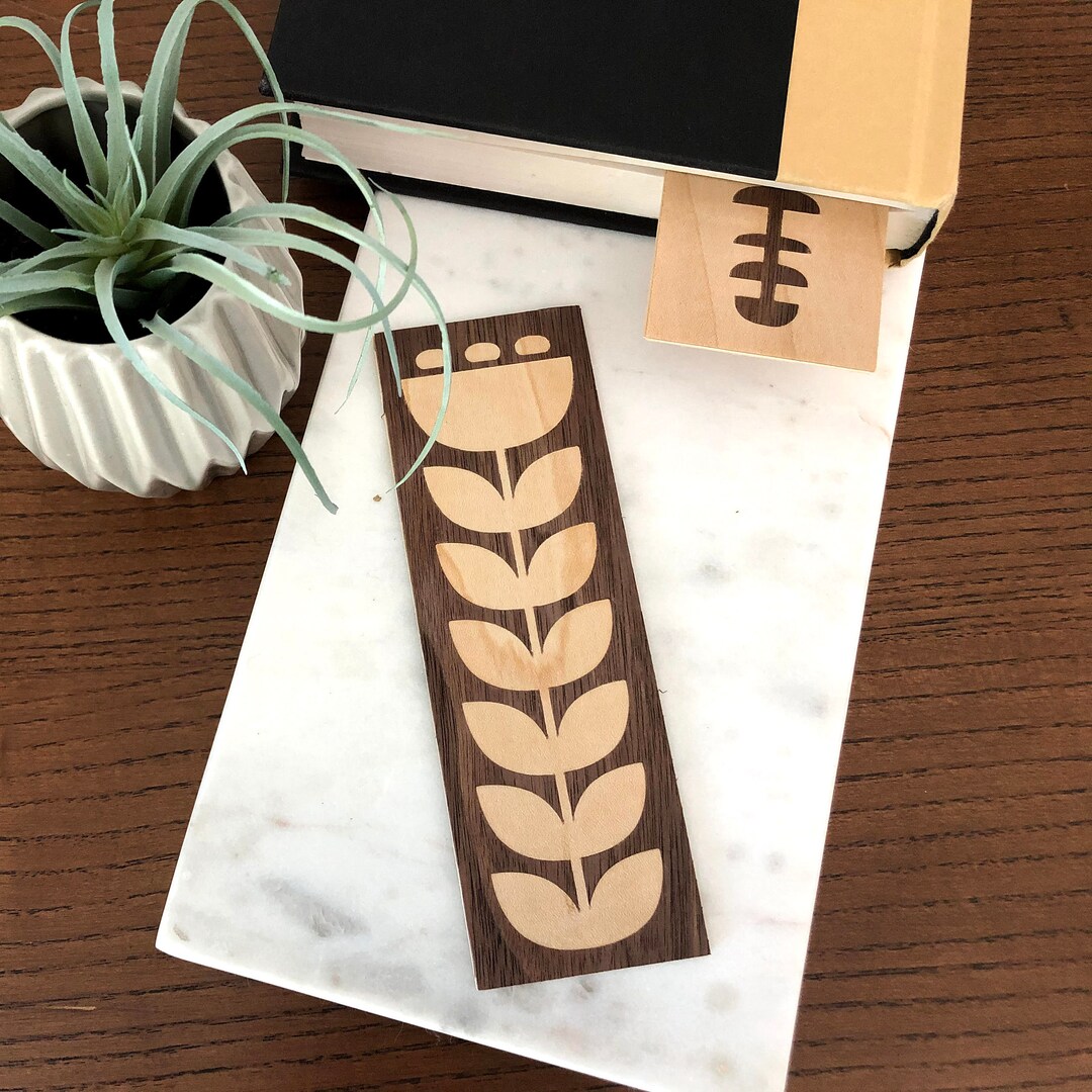 Scandinavian Style Wood Veneer Bookmark - Etsy