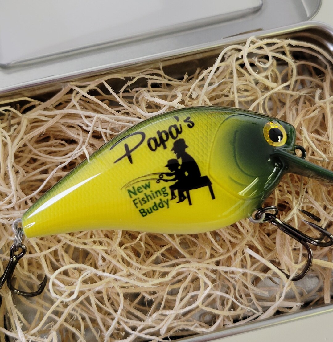 New Papa to Be Gift | Fishing Lure Baby Announcement | Papa Gifts ...