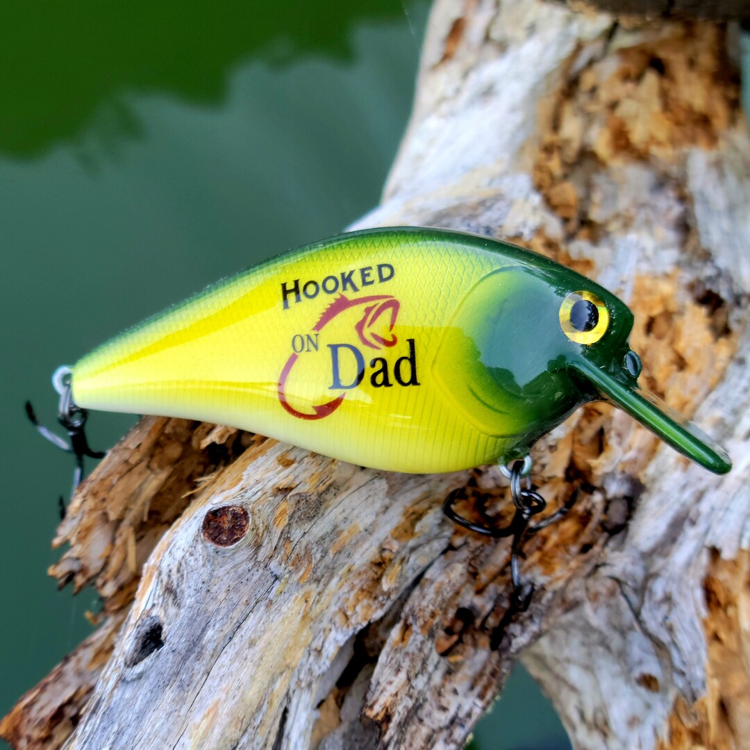 Hooked on Dad Custom Fishing Lure Dad Gift From the Kids Personalized ...
