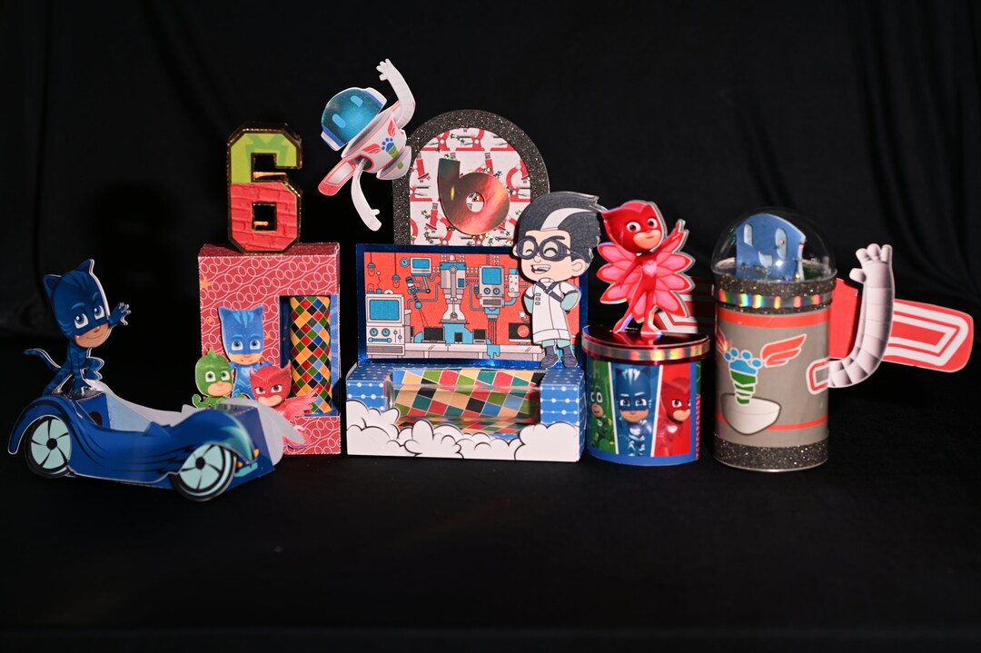 PJ Mask Favor Boxes and More! - Etsy