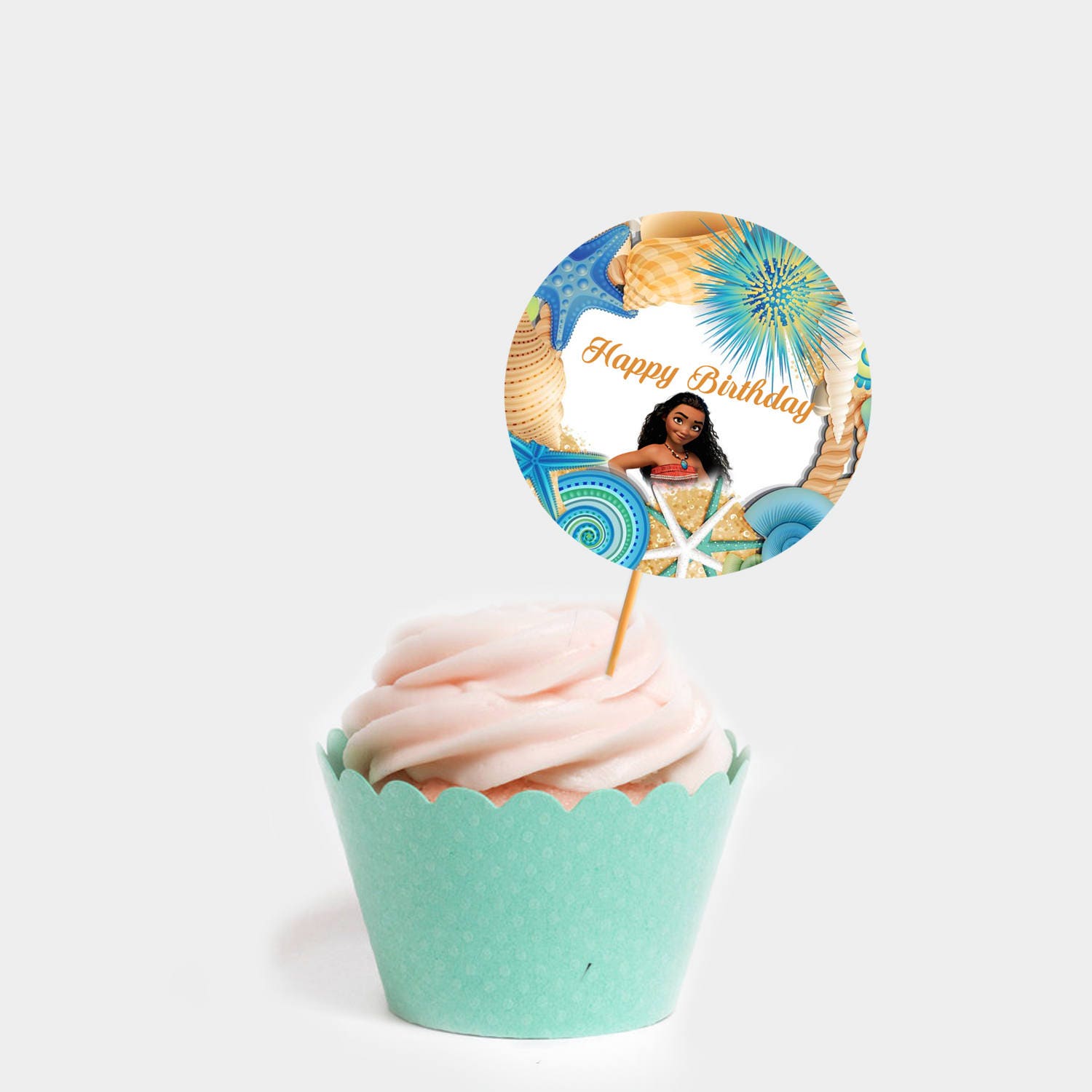 Moana and Maui Cupcake Toppers, Moana Cake Toppers, Moana Birthday ...
