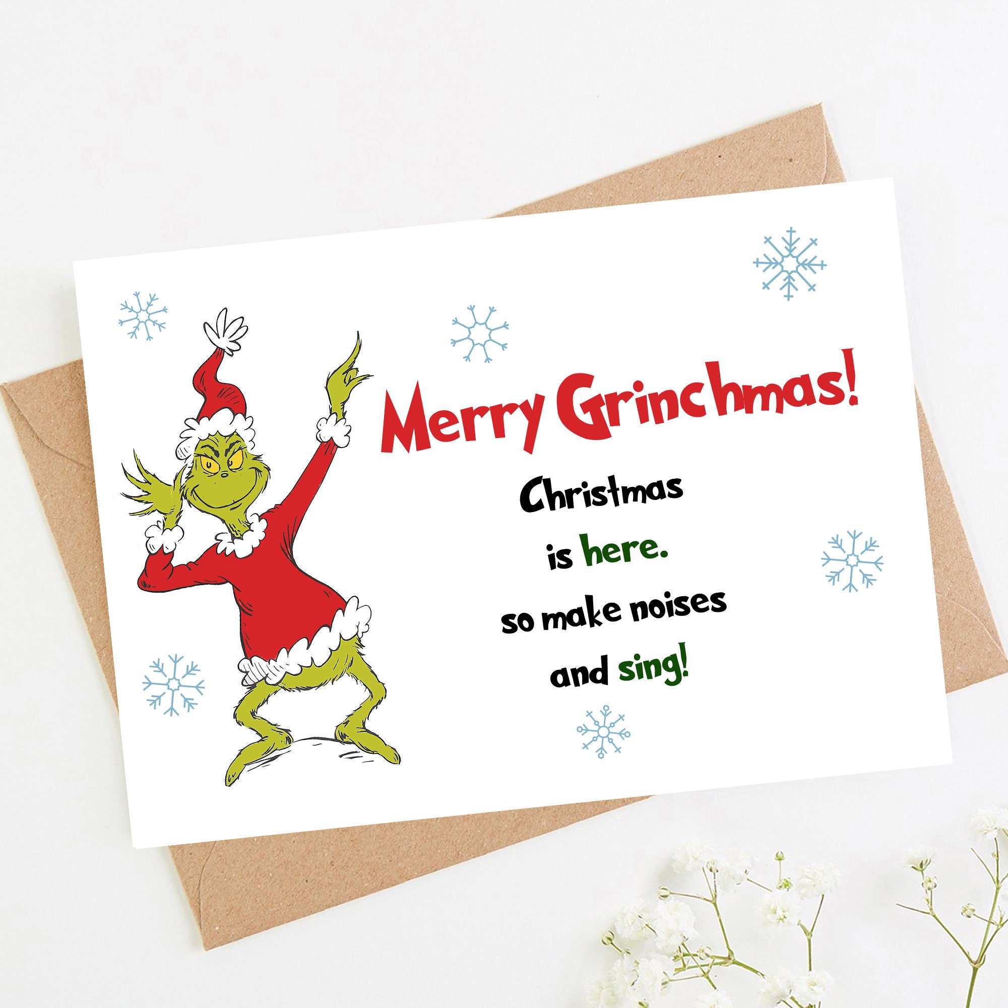 Funny Christmas Card Template, Printable Christmas Cards, Digital ...
