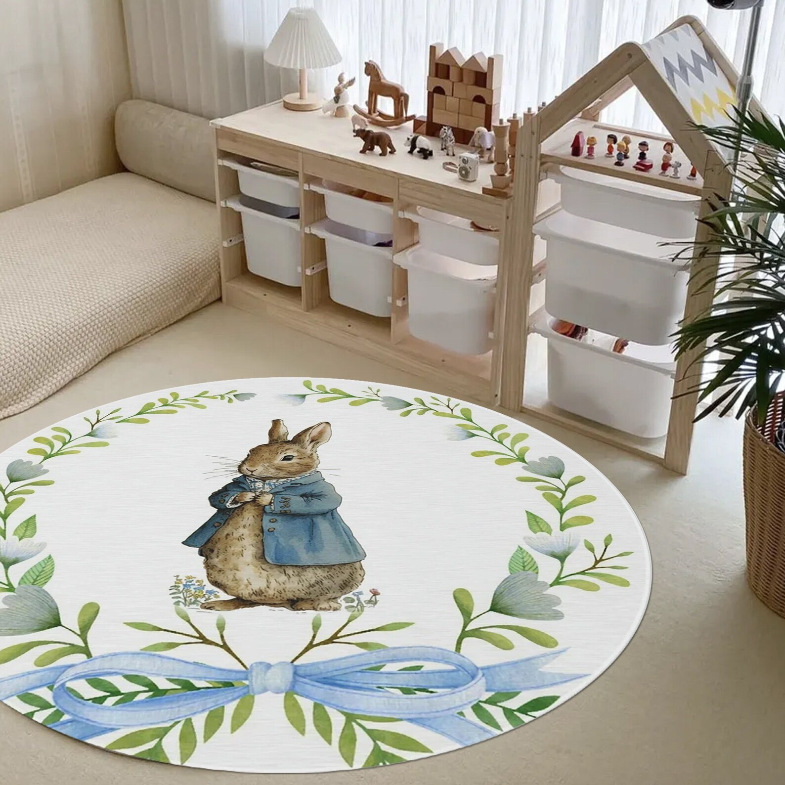 Peter Rabbit Round Rug for Nursery or Kids Playroom Peter - Etsy