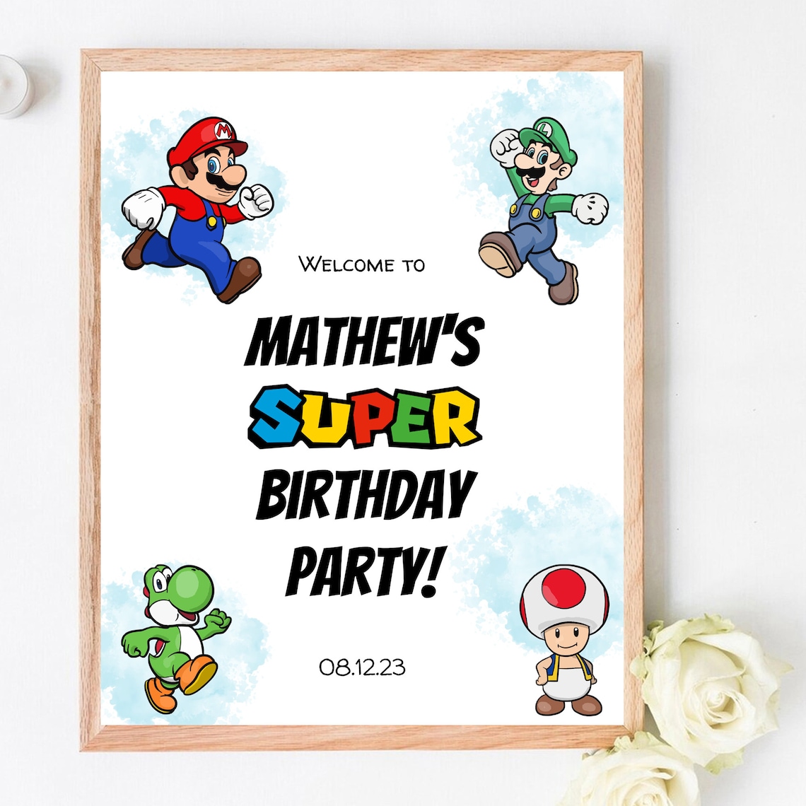 Super Mario Welcome Sign Template Instant Editable Mario - Etsy Canada