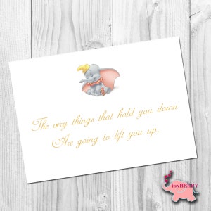 Dumbo Quote Wall Art, Baby Shower Gift, Gender Neutral Gift, Kids Room ...