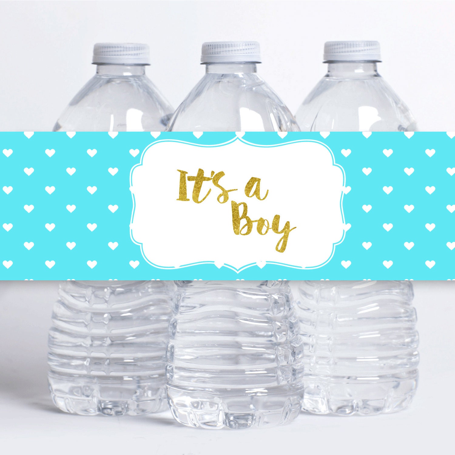 Water Bottle Labels It's a Boy Baby Reveal Party Blue - Etsy