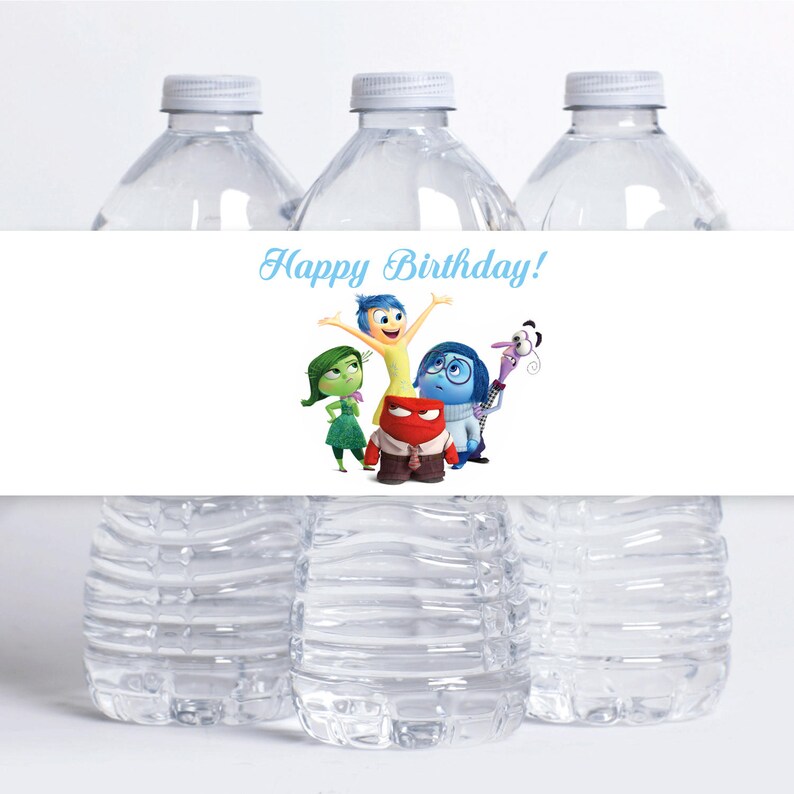 Water Bottle Labels Inside Out Movie Birthday Inside Out | Etsy