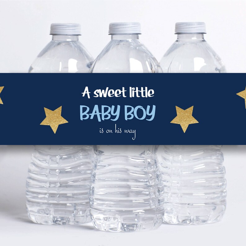 Water Bottle Labels Boy Baby Shower It's a Boy Baby - Etsy