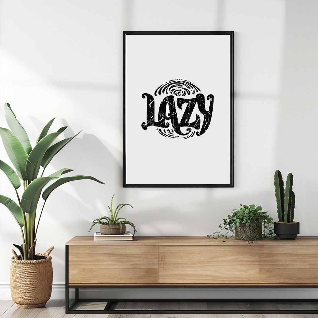 Minimalist Living Room Poster Print, Homebody Trendy Living Room Décor ...