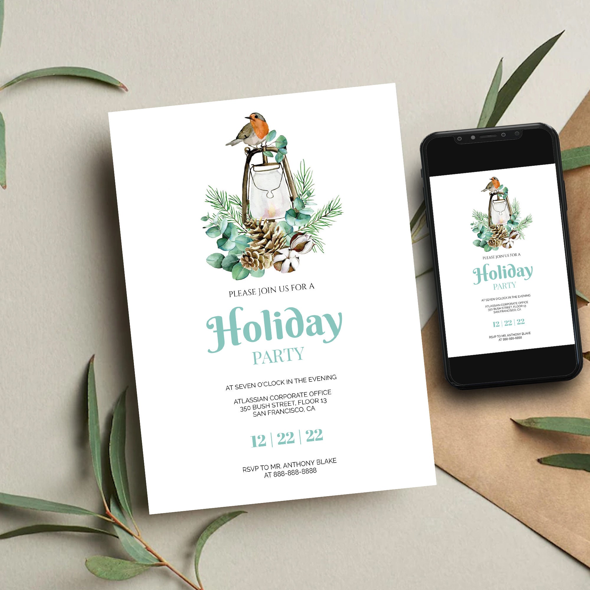 Editable Christmas Party Invitation Christmas Party Invite - Etsy