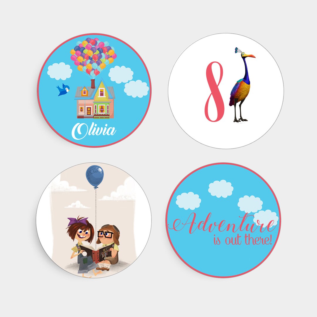 Up Movie Cupcake Toppers, Carl and Ellie Cake Toppers, Girl or Boy ...