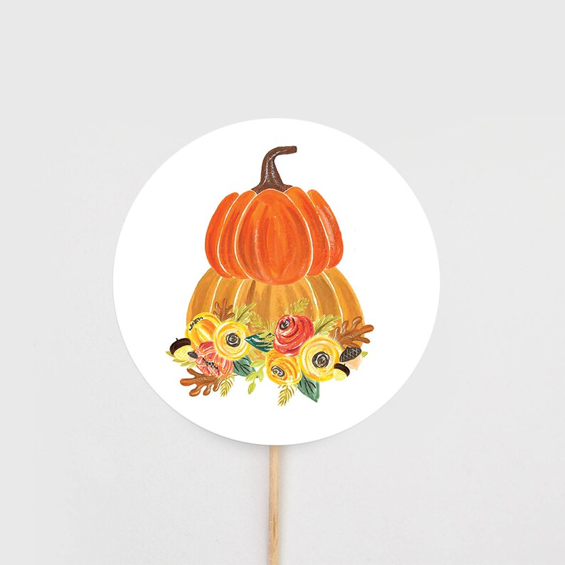Thanksgiving Cupcake Toppers Autumn Cake Toppers - Etsy