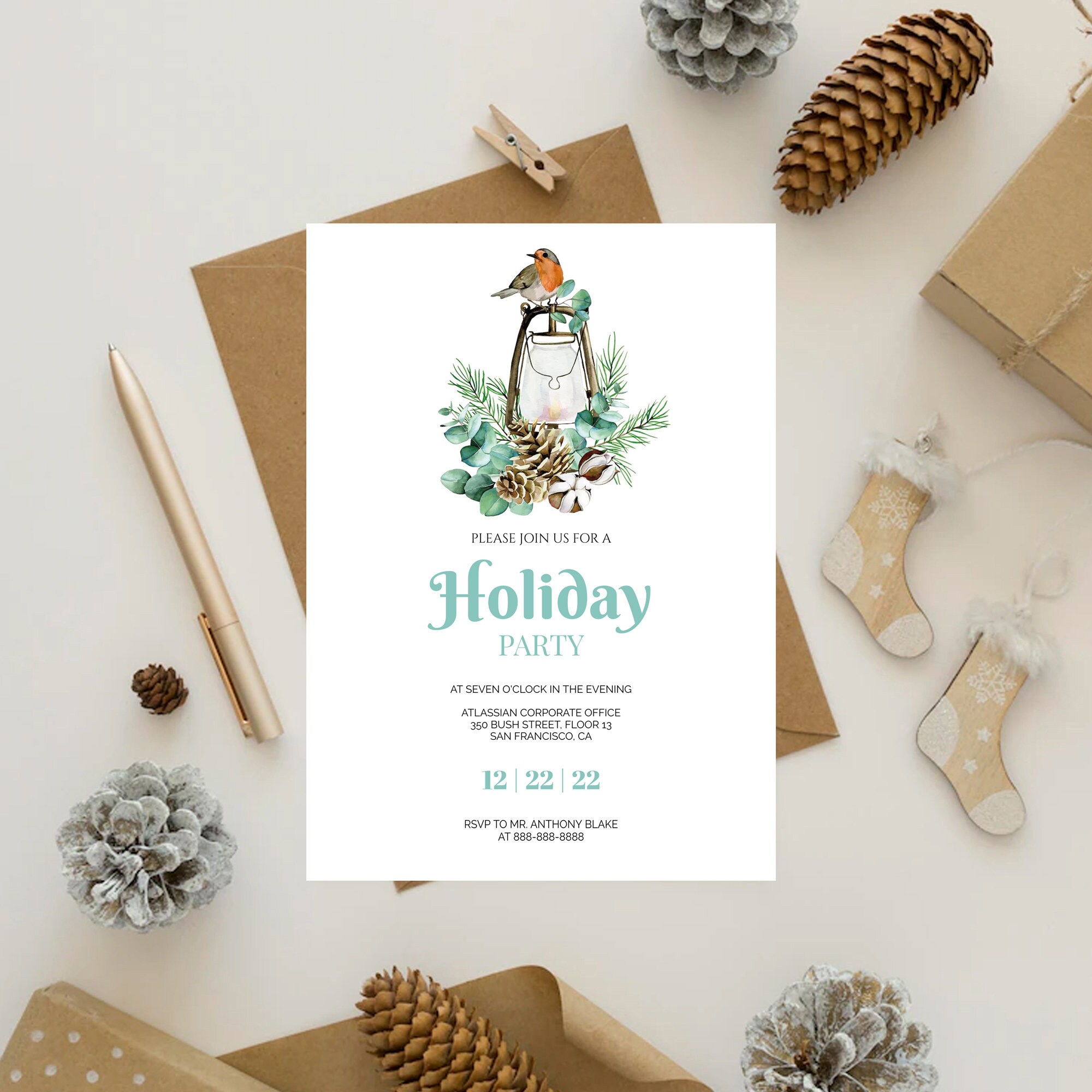 Editable Christmas Party Invitation Christmas Party Invite - Etsy