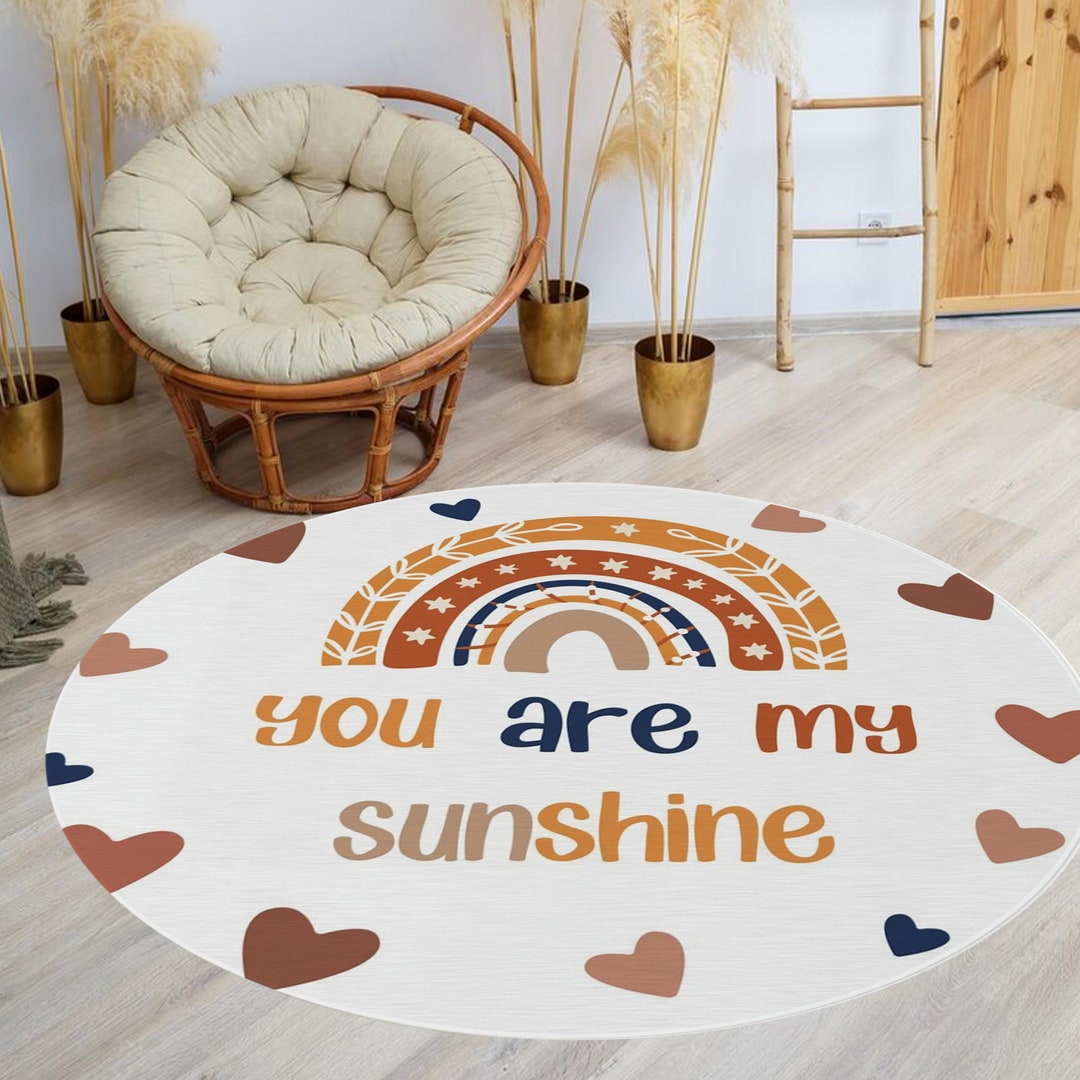 Boho Rainbow Rug for Nursery or Kids Bedroom, Boho Nursery Decor ...