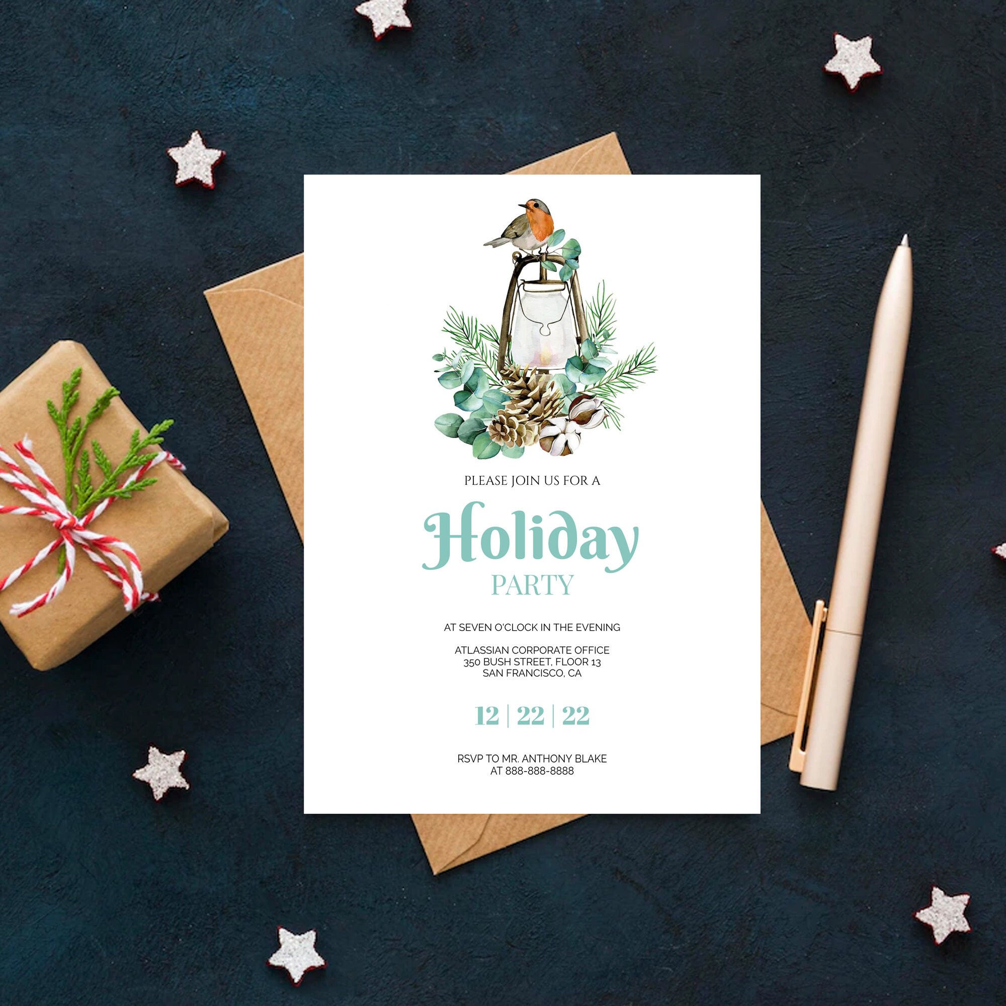 Editable Christmas Party Invitation Christmas Party Invite - Etsy