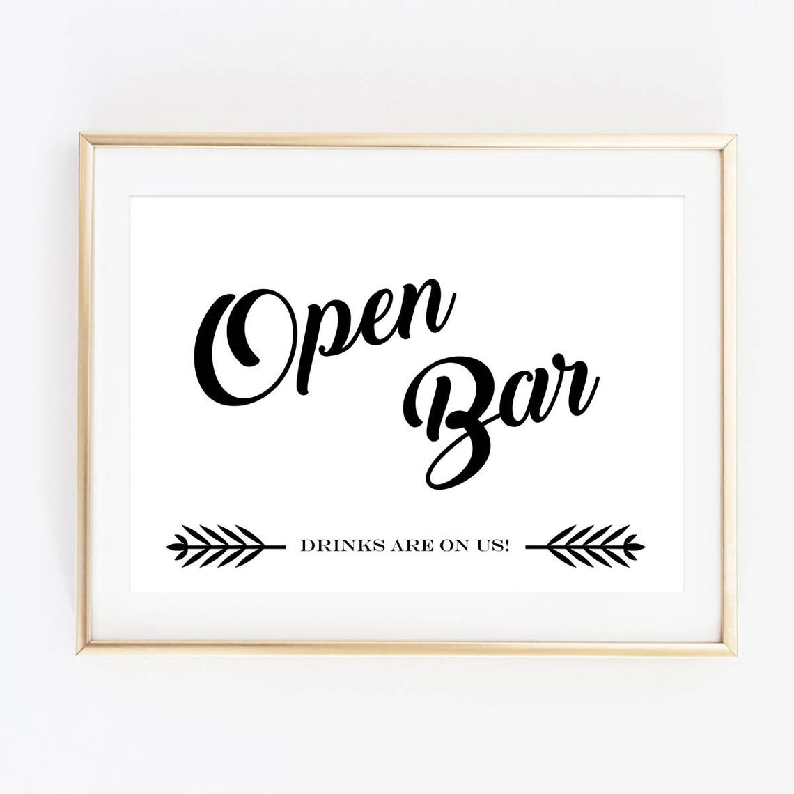 Open Bar Sign Printable Wedding Signs Drinks Sign Wedding | Etsy