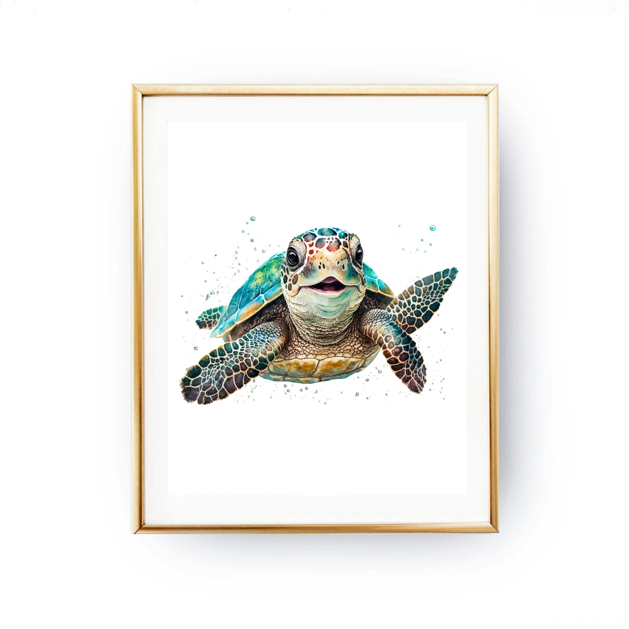 Set of 3 Sea Turtle Prints Ocean Themed Nursery Decor - Etsy