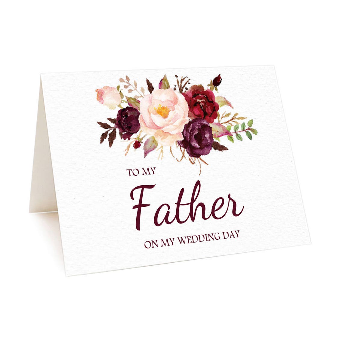 To My Father Card, Father of the Bride Card, Thank You Card to Dad ...