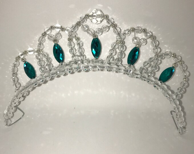 Ballet Tiara With Stunning Dark Turquoise Teal Eye Shaped - Etsy