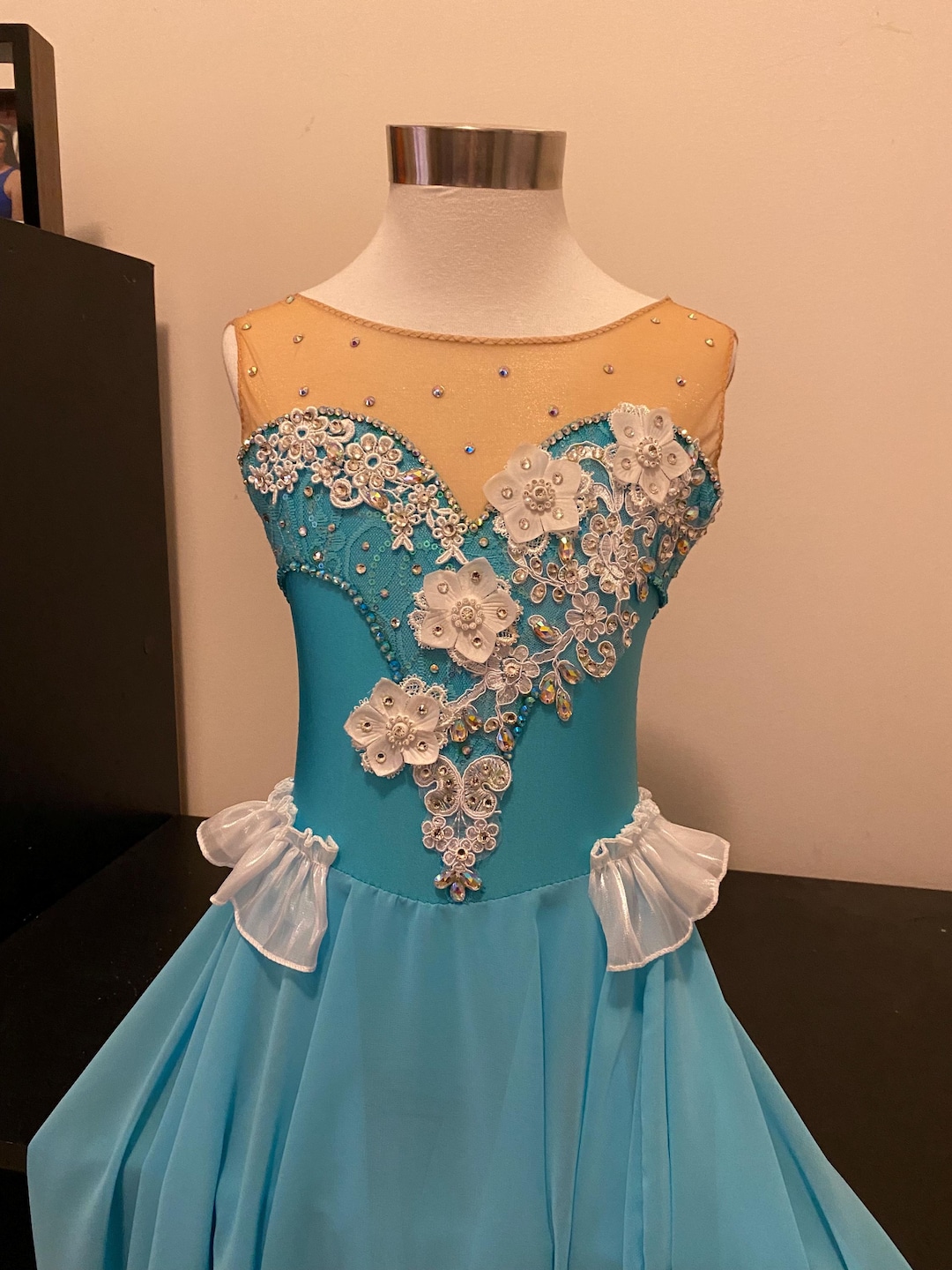 Light Blue Dance or Calisthenics Costume Girls Size 6-7. Perfect for ...