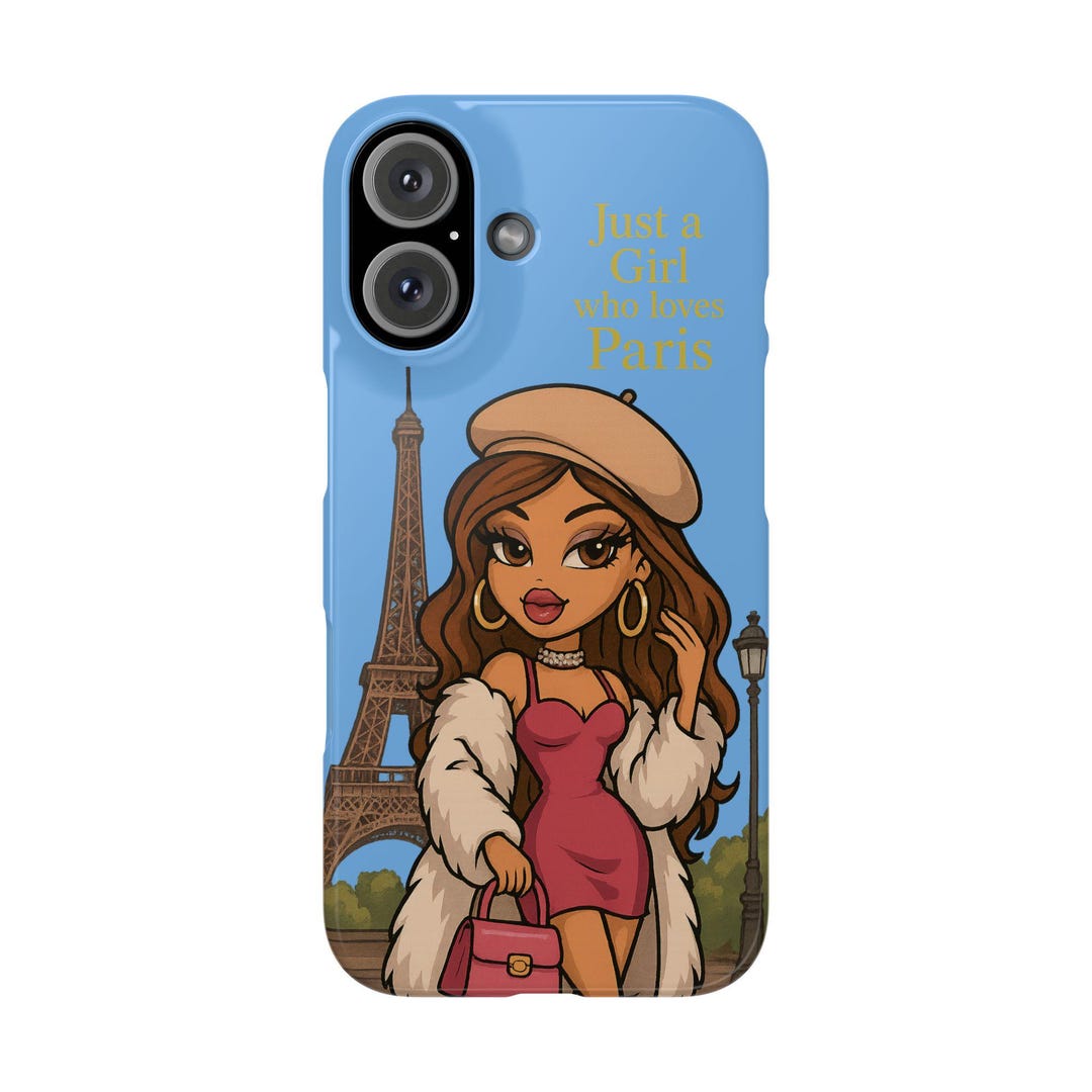 Stylish Parisian Snap Case, Chic Phone Cover, Just a Girl Who Loves ...