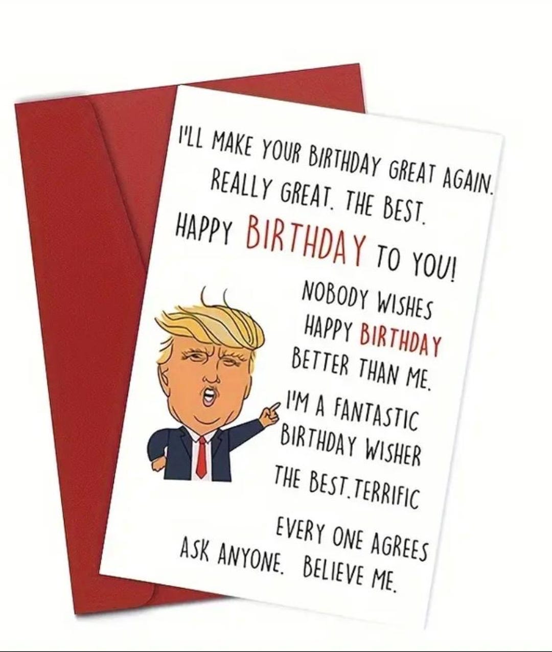 Hilarious Trump Birthday Card Gifts for Boyfriend Girlfriend, Funny Donald Trump Birthday Cards ...